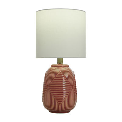 Collective Design By Stylecraft Textured Berry Ceramic Table Lamp ...