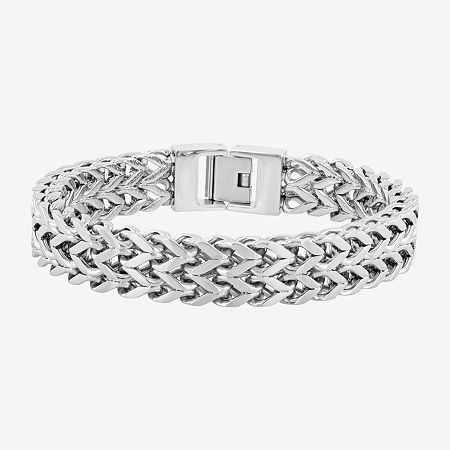Click here for Mens Stainless Steel Solid 8 1/2 Inch Link Bracele... prices