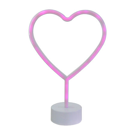 Click here for Northlight 11.5in Pink Heart Led Neon Style Lighte... prices
