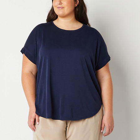 Click here for Stylus Womens Crew Neck Short Sleeve Plus T-Shirt... prices
