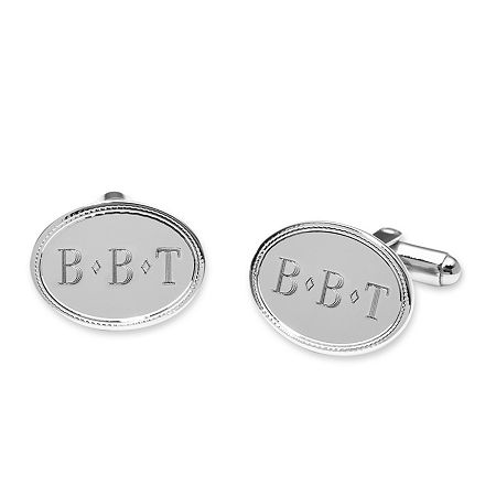 Click here for Personalized Oval Cuff Links  One Size  White prices