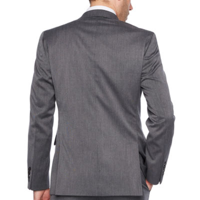 J. Ferrar Mens Pin Dot Slim Fit Suit Jacket