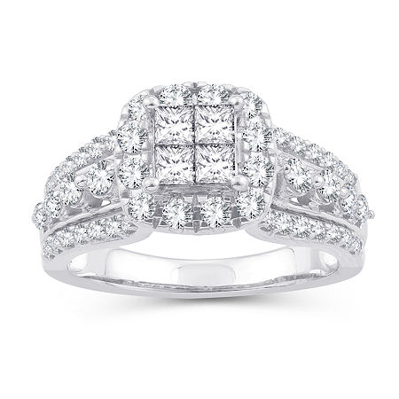 Click here for Womens 1 1/3 CT. Natural White Diamond 10K White G... prices