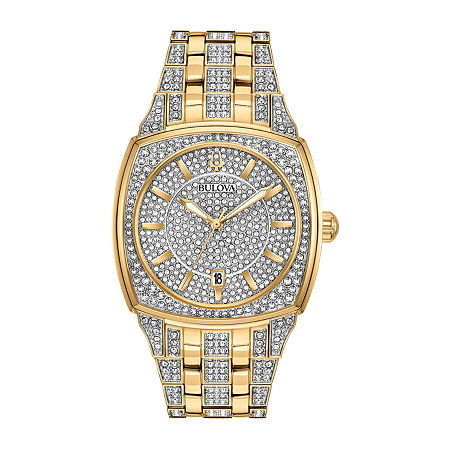 Click here for Bulova Mens Two-Tone Stainless Steel & Crystal-Acc... prices