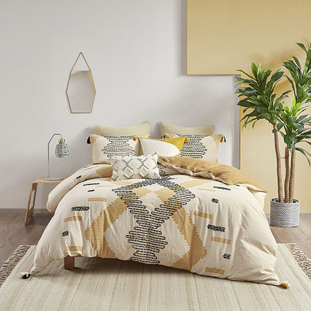Ink+Ivy Arizona Cotton 3-Pc. Duvet Cover Set  King/California King - Yellow
