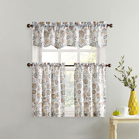 Click here for Signy Jacobean Pattern Semi-Sheer Rod Pocket Kitch... prices