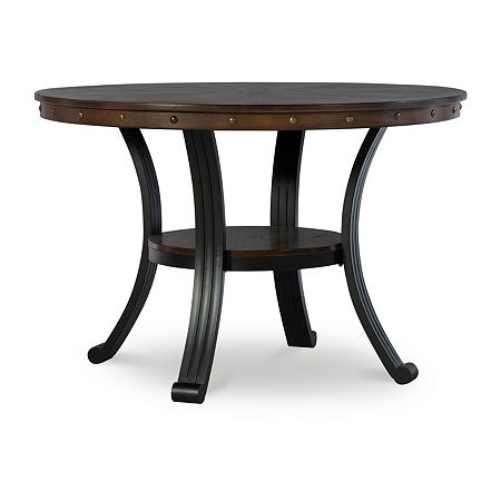 Click here for Firview Round Wood-Top Dining Table  One Size  Bro... prices