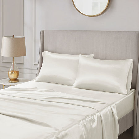 Madison Park Essentials Satin Pillowcase Pair  King - Ivory