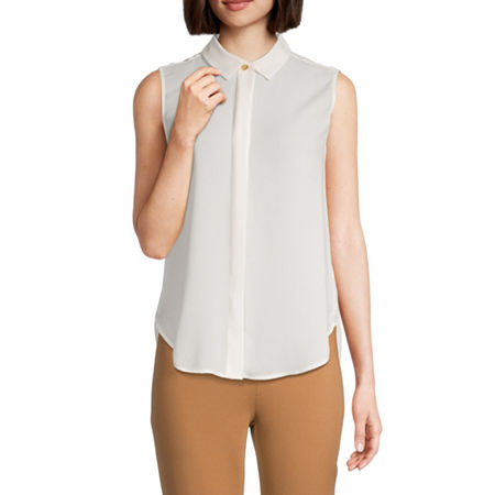 Click here for Worthington Womens Sleeveless Regular Fit Button-D... prices