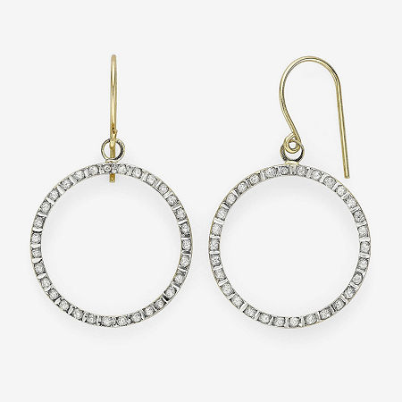 Click here for Diamond Fascination 14K Yellow Gold Open Circle Ea... prices