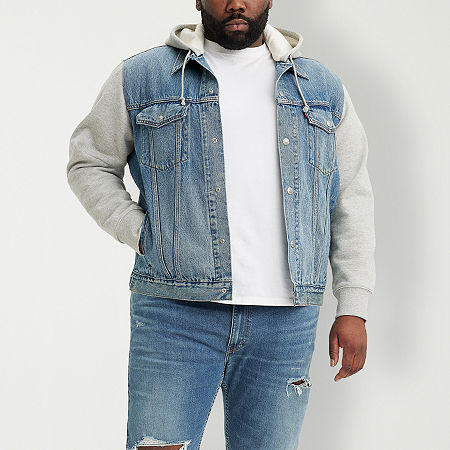 Levis Mens Big & Tall Relaxed-Fit Hooded Trucker Jacket - Candy Man