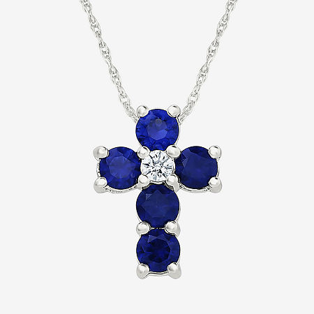 Click here for Womens Lab Created Blue Sapphire Sterling Silver R... prices