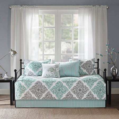 Madison Park Claire Quilt Set  Daybed - Aqua