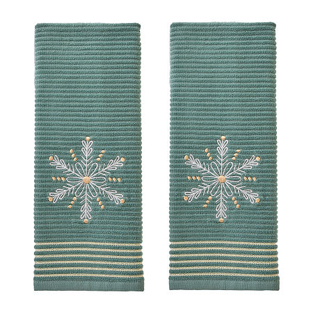 Click here for Skl Home Snowflake Embroidered Hand Towel  Set of... prices