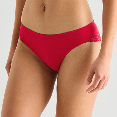 Click here for Ambrielle Seamless Lace Cheeky Panty  Small  Red prices
