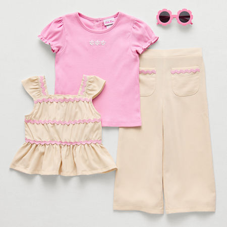 Click here for Little Lass Toddler Girls 3-pc. Pant Set  3t  Beig... prices