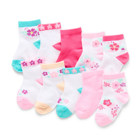 Click here for So Adorable Baby Girls 10 Pair Low Cut Socks  6-12... prices