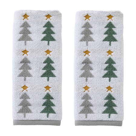 Click here for Saturday Knight Multi Trees Hand Towel 2-pc. Embel... prices