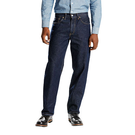 Levis Mens Big & Tall 550 Relaxed Fit Stretch Jeans - Rinse