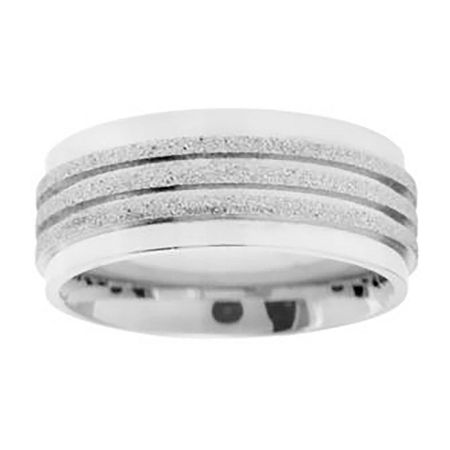 Click here for Mens 3-Row Stainless Steel Ring  13  Grey prices