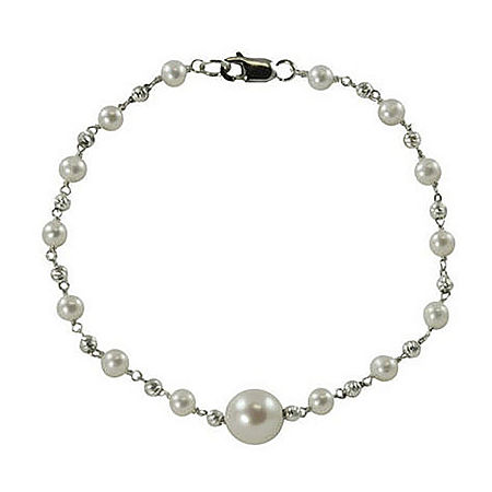 Click here for Sterling Silver Cultured Freshwater Pearl Bracelet... prices