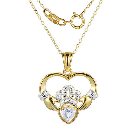 Click here for Heart-Shaped Genuine White Topaz and Diamond-Accen... prices