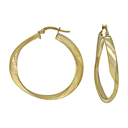 Click here for 14K Yellow Gold Twisted Polished Hoop Earrings  On... prices