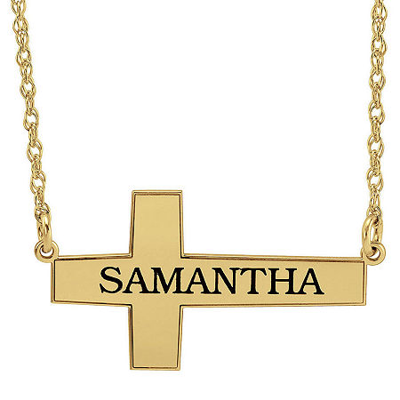 Click here for Personalized Sterling Silver Cross Pendant Necklac... prices