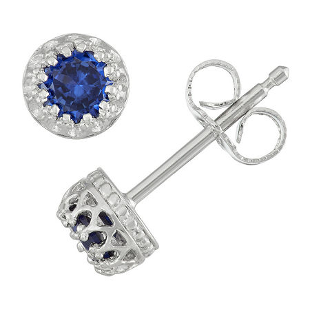 Click here for Childrens Sterling Silver Sapphire 4mm Stud Earrin... prices