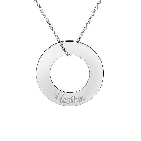 Click here for Personalized Sterling Silver 26mm Circle Family Na... prices
