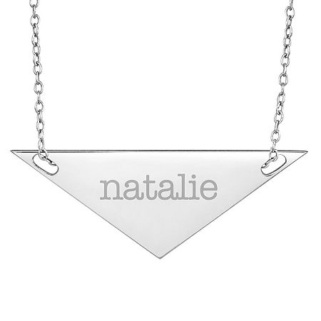 Click here for Personalized Sterling Silver Name Triangle Necklac... prices