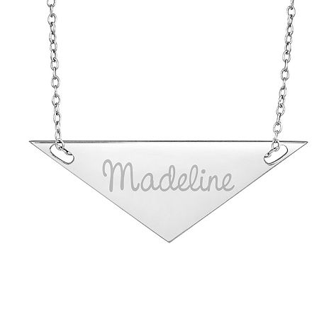 Click here for Personalized Sterling Silver Name Triangle Necklac... prices