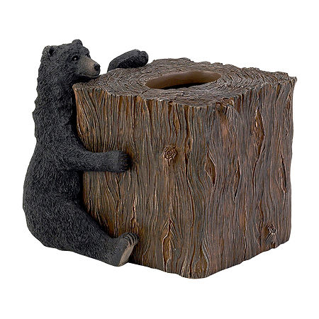 Avanti Black Bear Lodge Tissue Box Cover