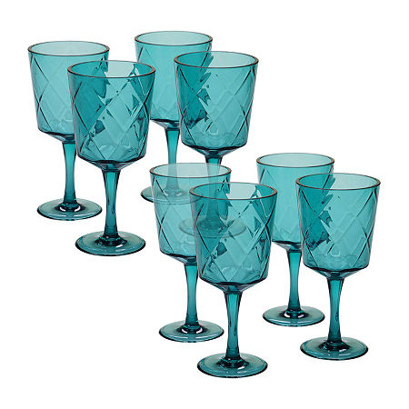 Click here for Certified International Teal Diamond Acrylic 8-Pc.... prices