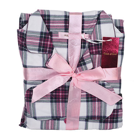 Plus Size White Mark 3pc. Plaid Pajama Set