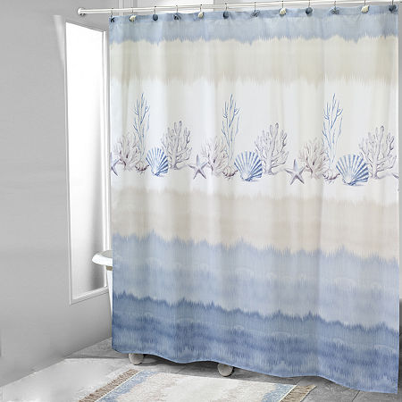 Click here for Avanti Abstract Coastal Seashells & Coral Shower C... prices