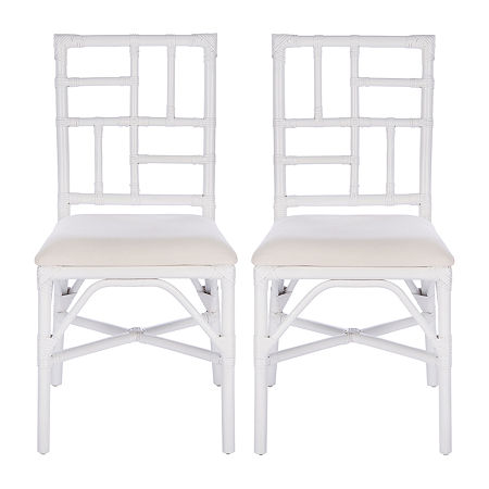 Click here for Safavieh Christine Chair  Set of 2 - White prices
