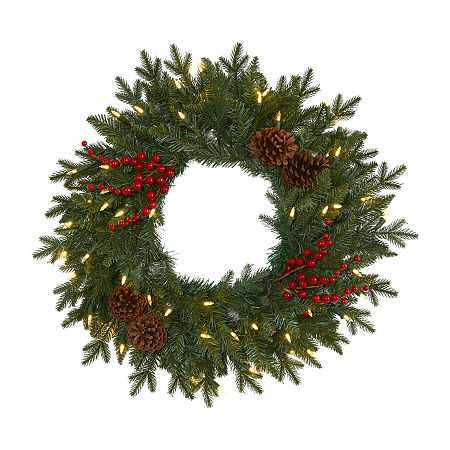 Click here for Nearly Natural 24in. Green Pine Artificial Christm... prices