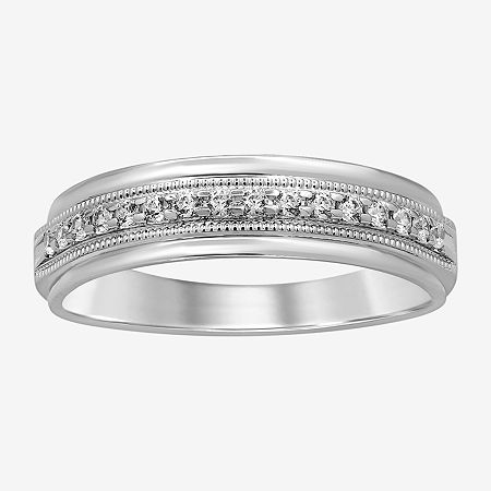 Click here for Mens 3MM 1/4 CT. T.W. Natural White Diamond 10K Wh... prices