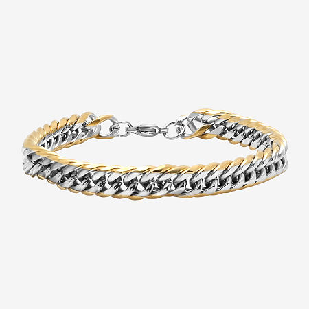 Click here for Steeltime Mens 18K Gold Over Stainless Steel Solid... prices