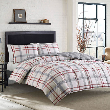 Closeout! Eddie Bauer Portage Bay Cotton Reversible 3 Piece Duvet Cover Set  King - Light Beige