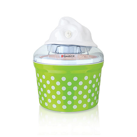 Euro Cuisine Automatic Ice Cream Gelato Sorbet & Frozen Yogurt Maker with 4 Glass Ice Cream Cup  One Size  Green