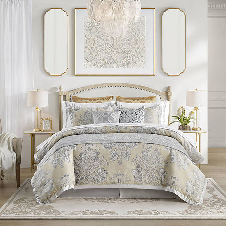 Closeout! Croscill Loretta 4-Pc Comforter Set  King - Beige