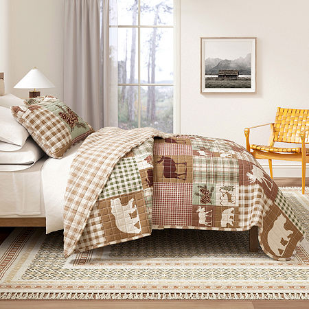 Click here for Linery Rustic Winter Quilt Set  One Size  Brown prices