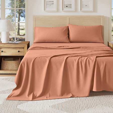 Click here for Linery Heathered Jersey Sheet Set  One Size  Orang... prices