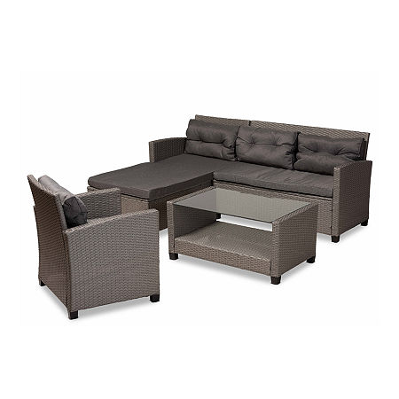 Click here for Baxton Studio Darian Rattan 4-Piece Patio Set  One... prices