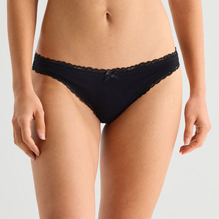 Click here for Arizona Body Cotton with Lace Thong  Medium  Black prices