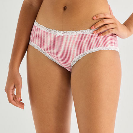 Click here for Arizona Body Cotton with Lace Hipster  Large  Red prices