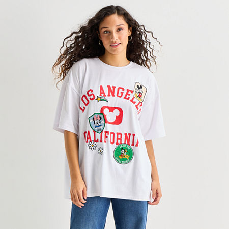 Click here for Womens Juniors Crew Neck Short Sleeve Oversized Mi... prices