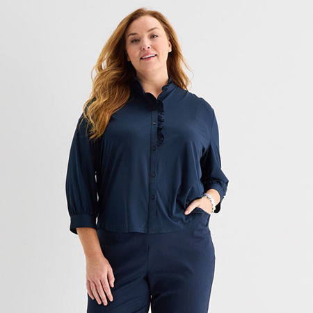 Click here for Liz Claiborne Womens Plus 3/4 Sleeve Blouse  4x  B... prices